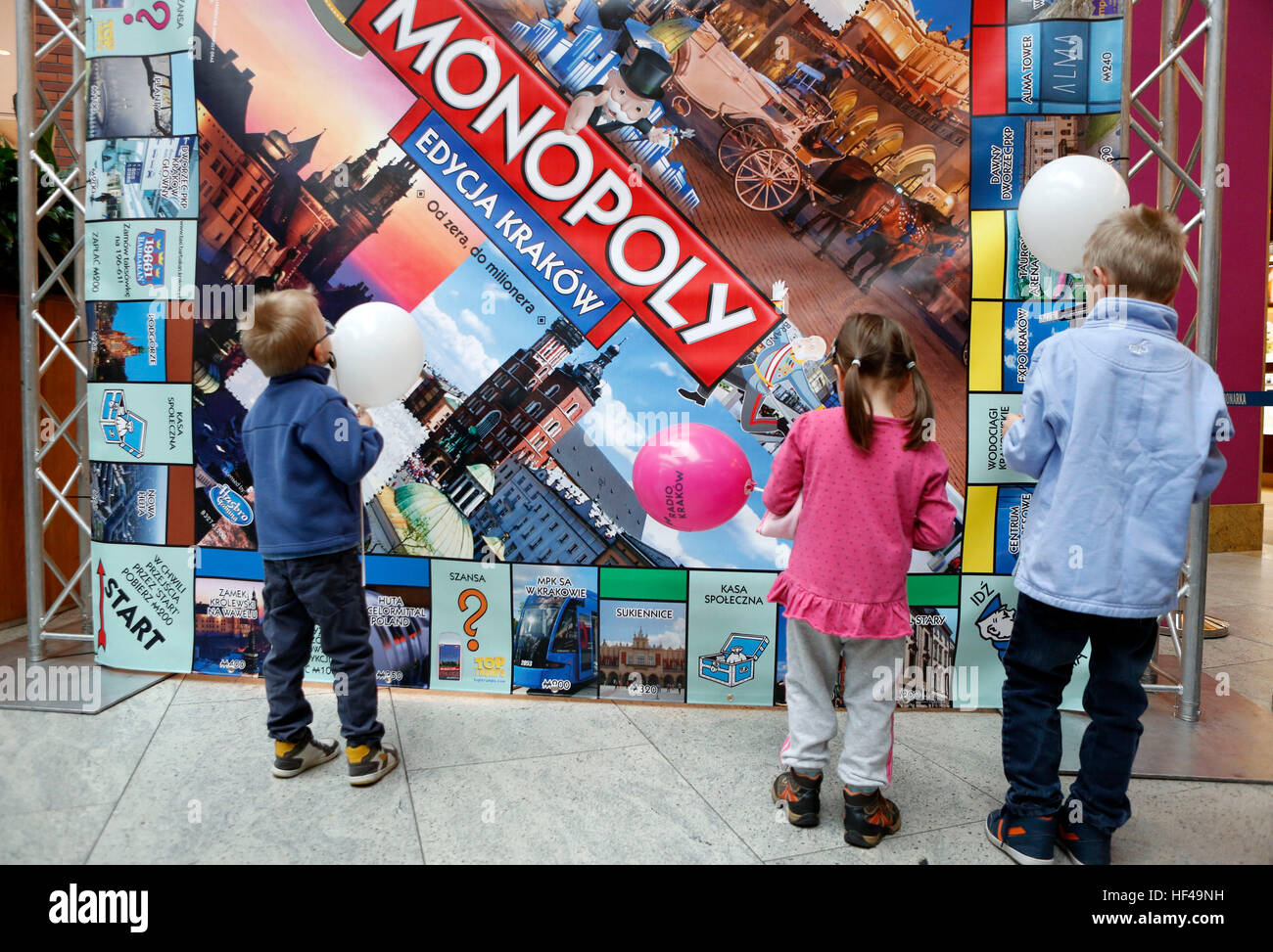 KRAKOW, POLAND - NOVEMBER 07, 2015: First run Monopoly Edition Cracow ...