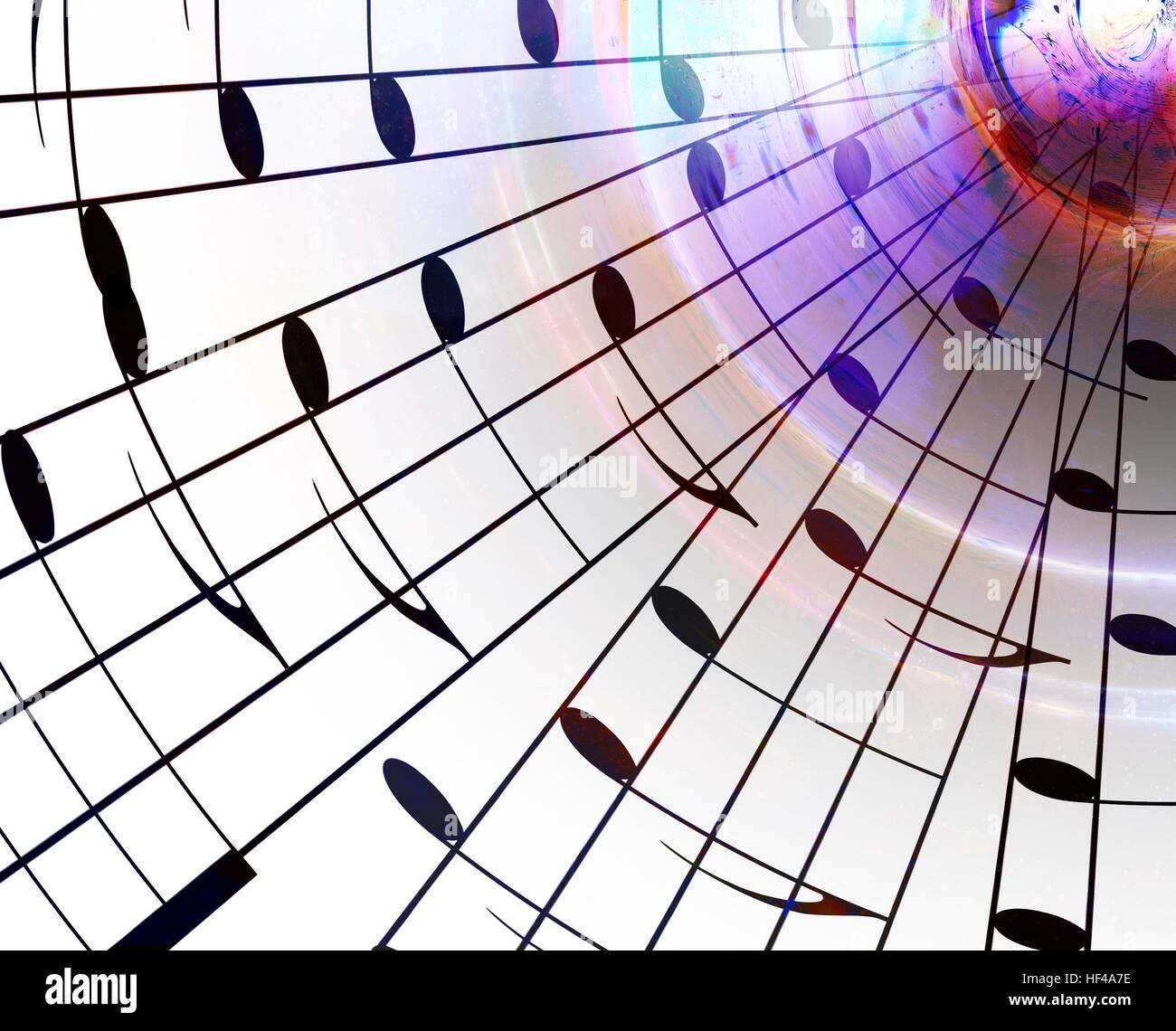 music notes and color background. Music concept Stock Photo - Alamy