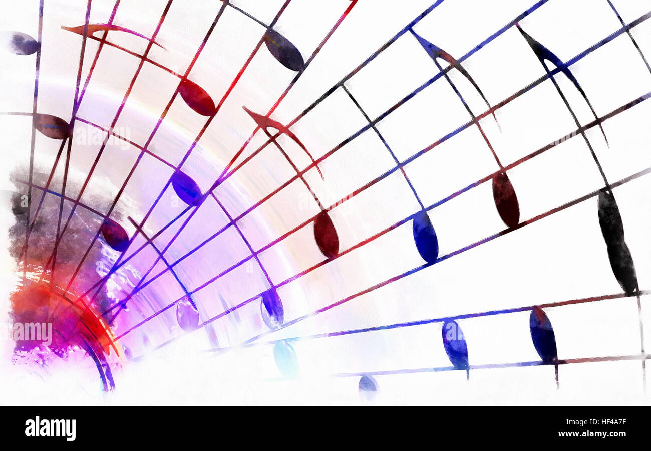 color music notes and color background. Music concept Stock Photo - Alamy