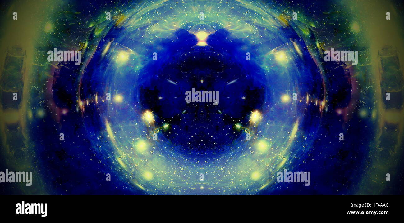 graphic concept of music in space, cosmic sound waves, computer design ...