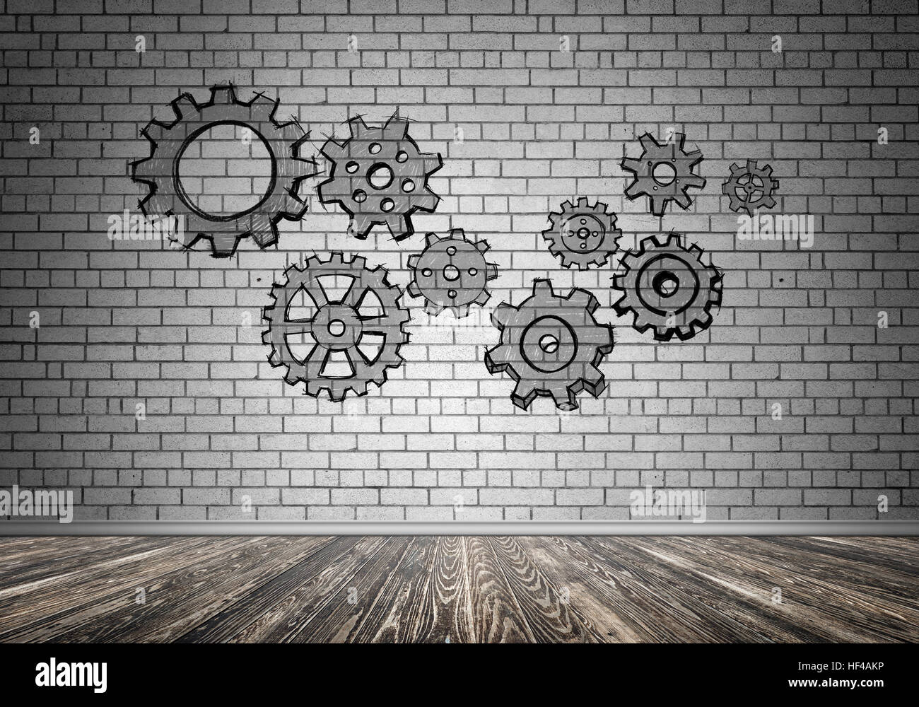 Gear mechanism as teamwork concept Stock Photo - Alamy