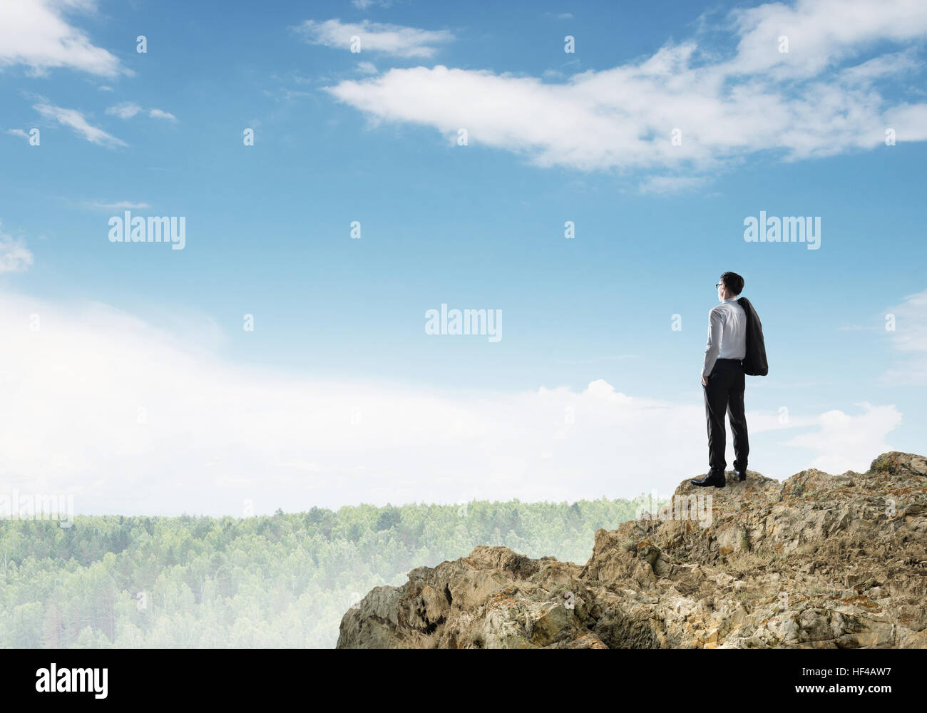 Achieving top of success Stock Photo - Alamy