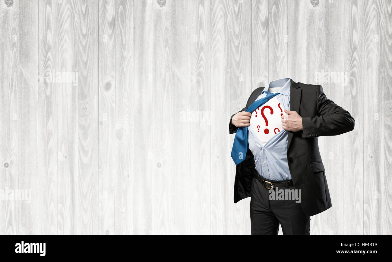 Headless super businessman Stock Photo - Alamy
