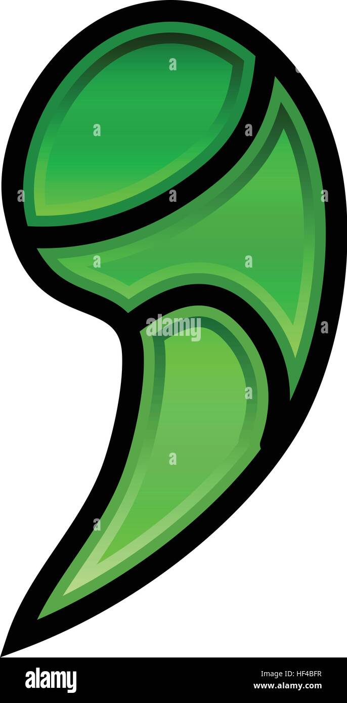 Green comma Stock Vector Images - Alamy