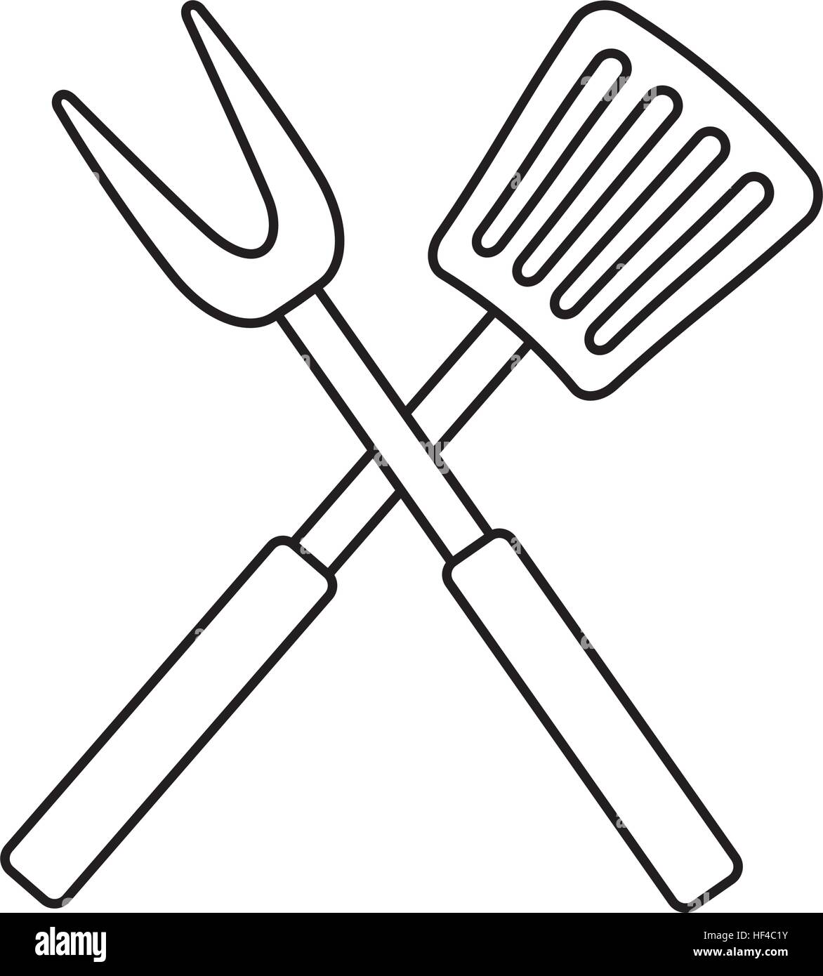 Roasting utensil cutlery icon vector illustration design Stock Vector ...