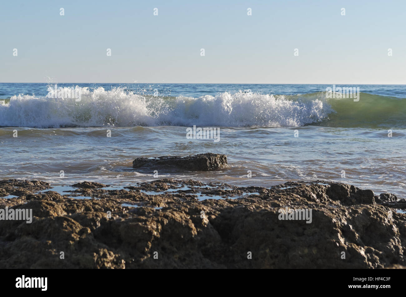 View of Gale beach in Albufeira. Algarve, Portugal Stock Photo - Alamy