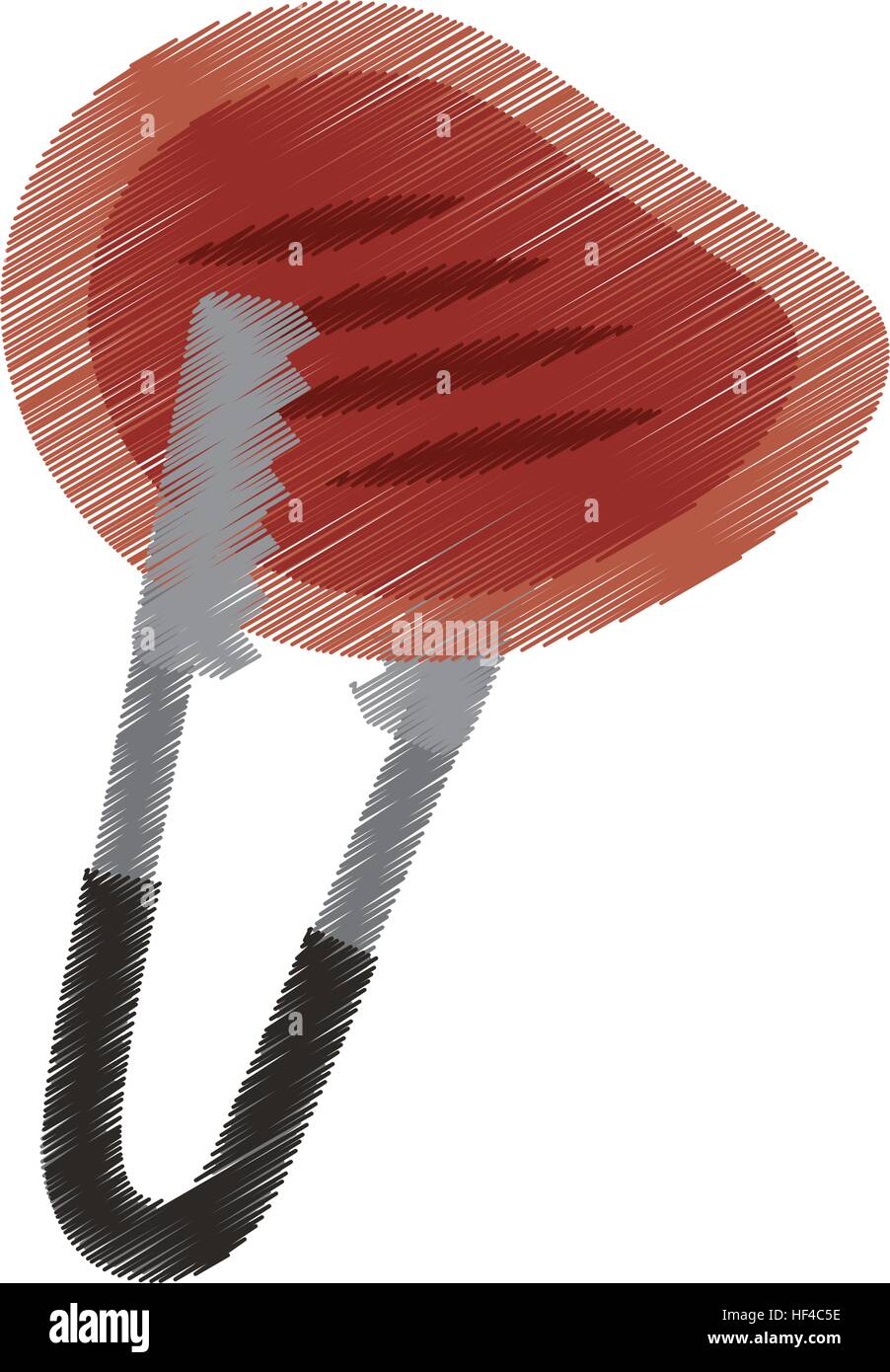 Roasting utensil with meat icon vector illustration design Stock Vector ...