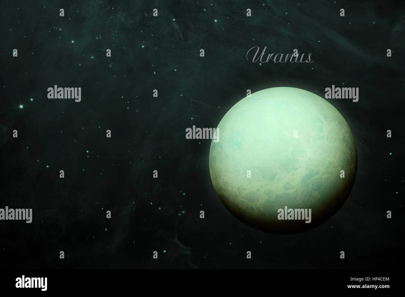 Planet Uranus. Elements of this image furnished by NASA Stock Photo - Alamy