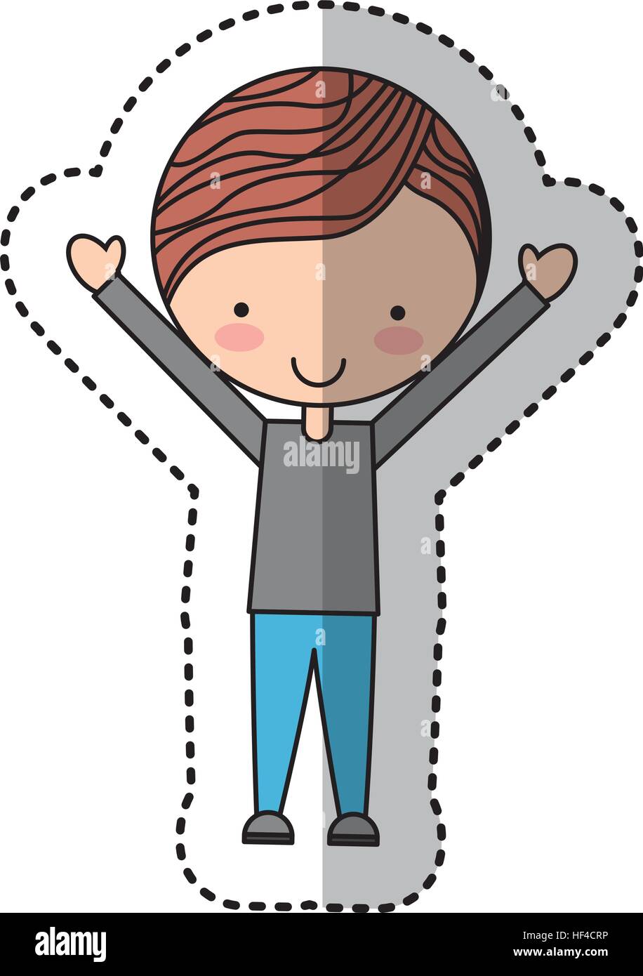 cute little man character vector illustration design Stock Vector Image ...