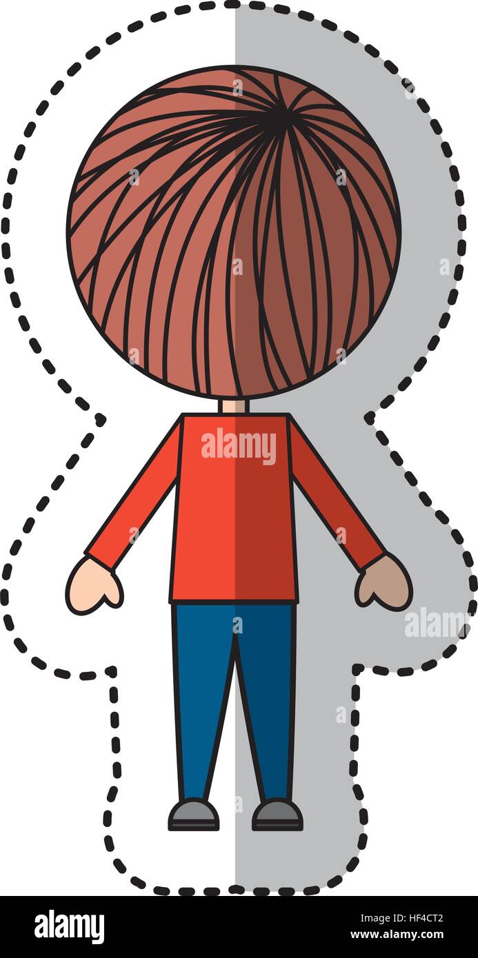 cute little man character vector illustration design Stock Vector Image ...