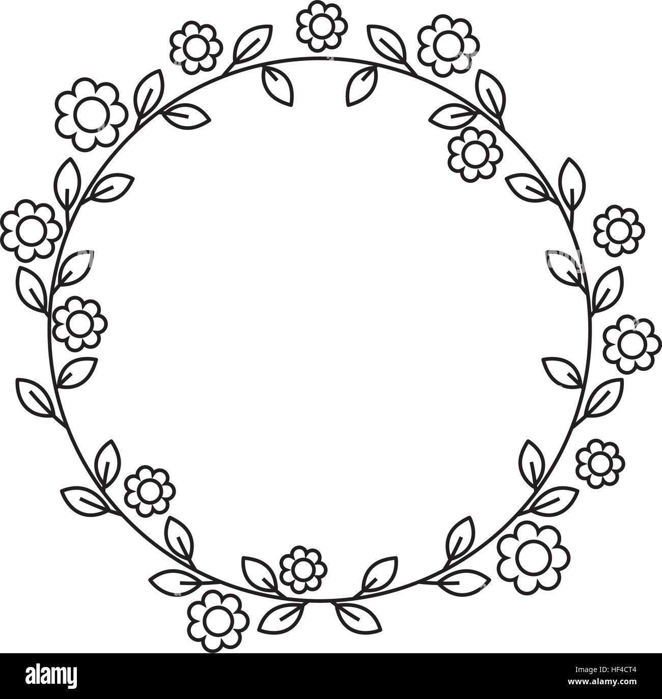 wreath leafs crown icon vector illustration design Stock Vector Image ...
