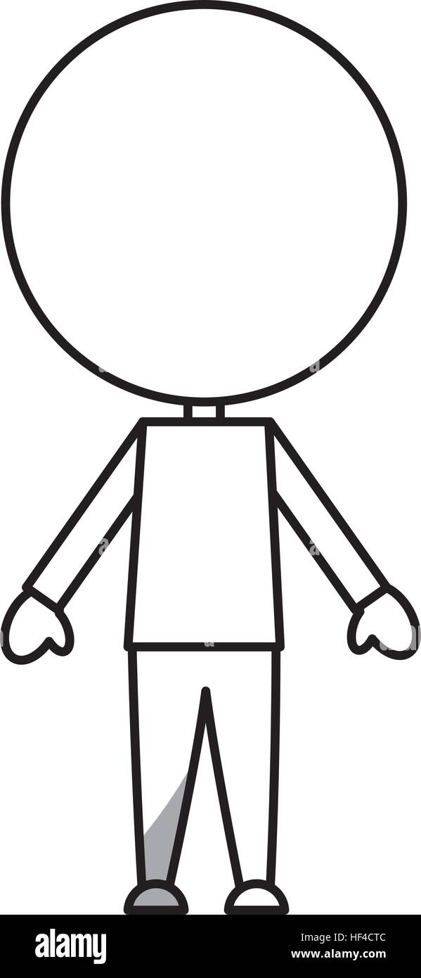 cute little man character vector illustration design Stock Vector Image ...