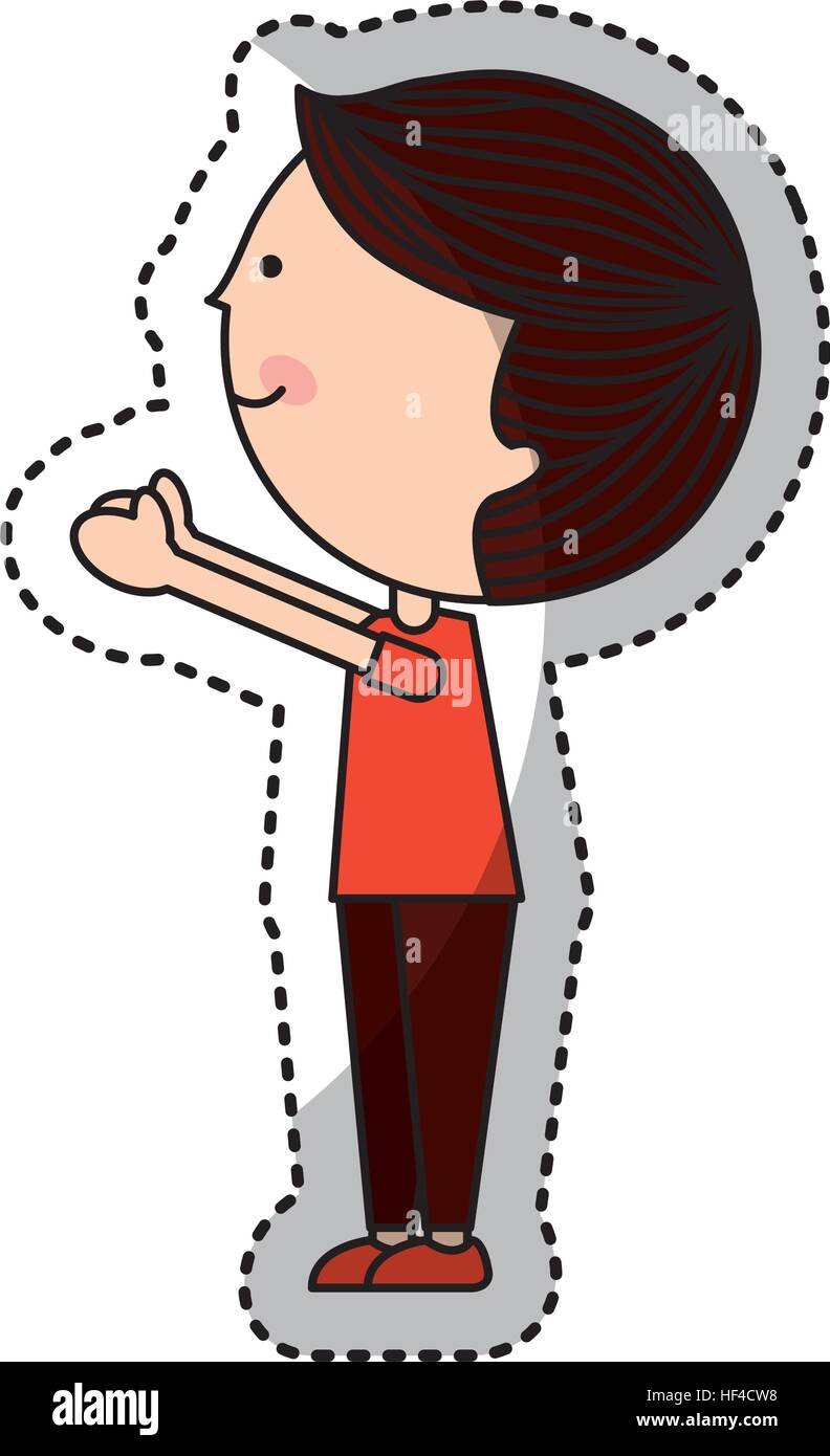 cute little man character vector illustration design Stock Vector Image ...