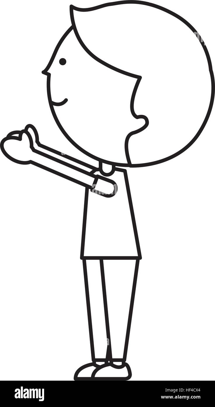 cute little man character vector illustration design Stock Vector Image ...