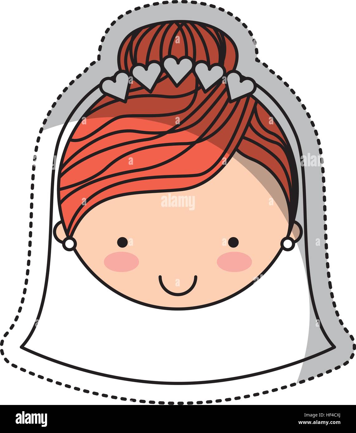 Newly married woman character vector illustration design Stock Vector ...