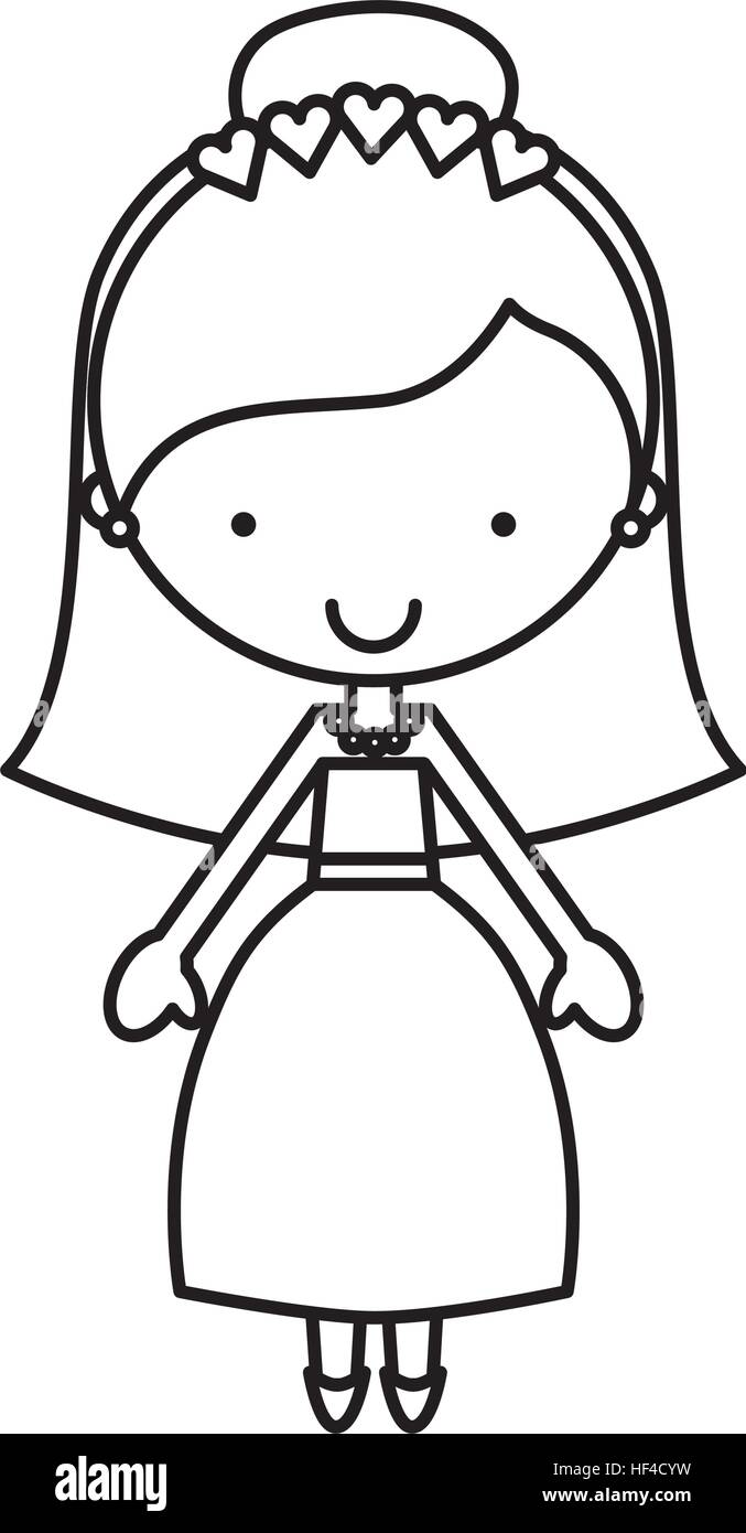 Newly married woman character vector illustration design Stock Vector ...