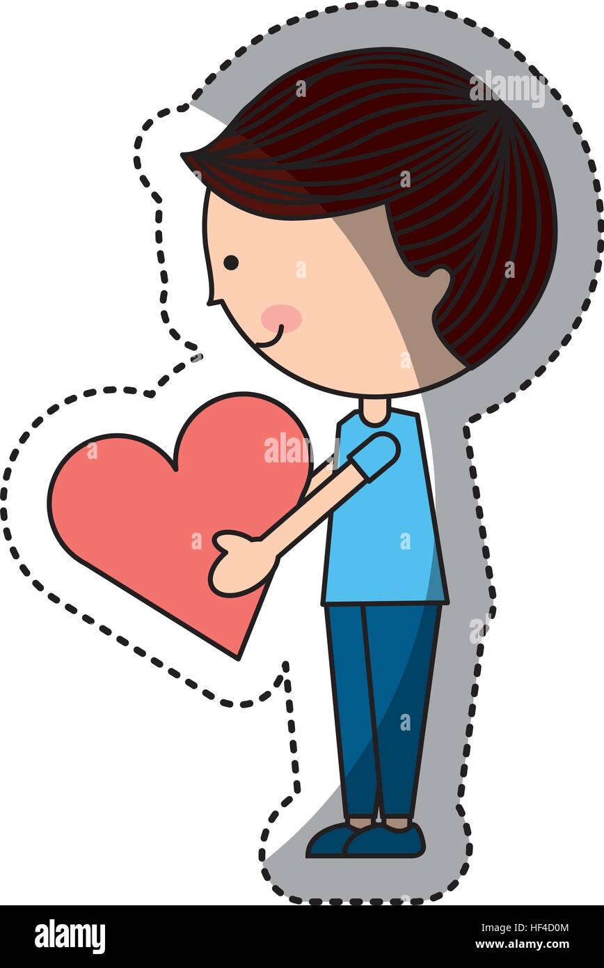 cute little man character vector illustration design Stock Vector Image ...