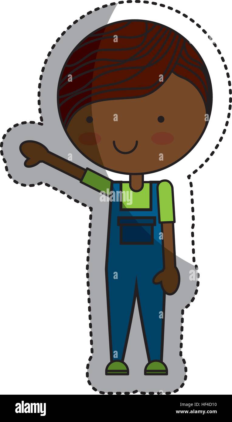 cute little man character vector illustration design Stock Vector Image ...