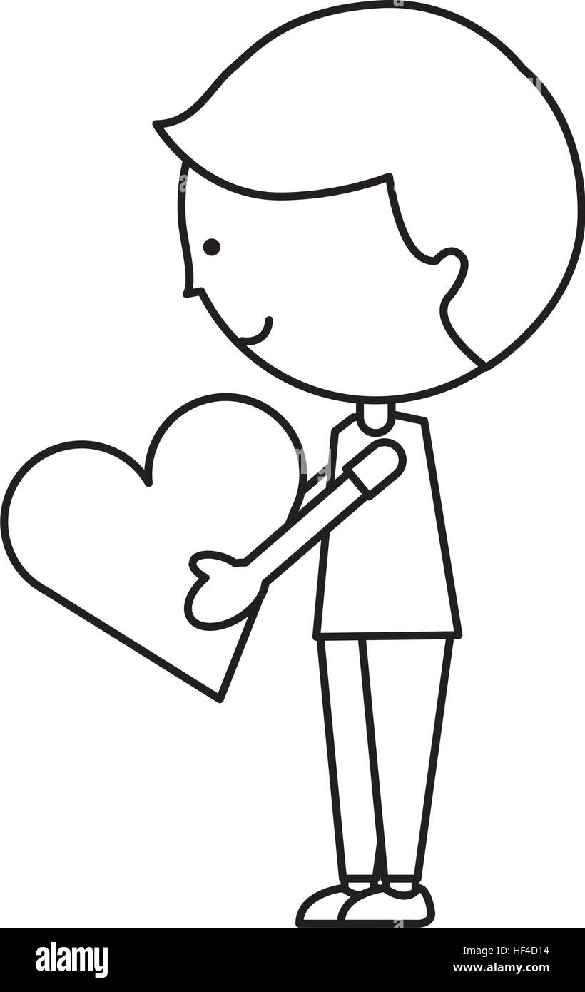 cute little man character vector illustration design Stock Vector Image ...