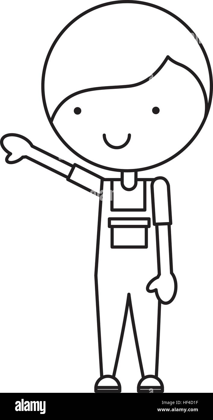 cute little man character vector illustration design Stock Vector Image ...