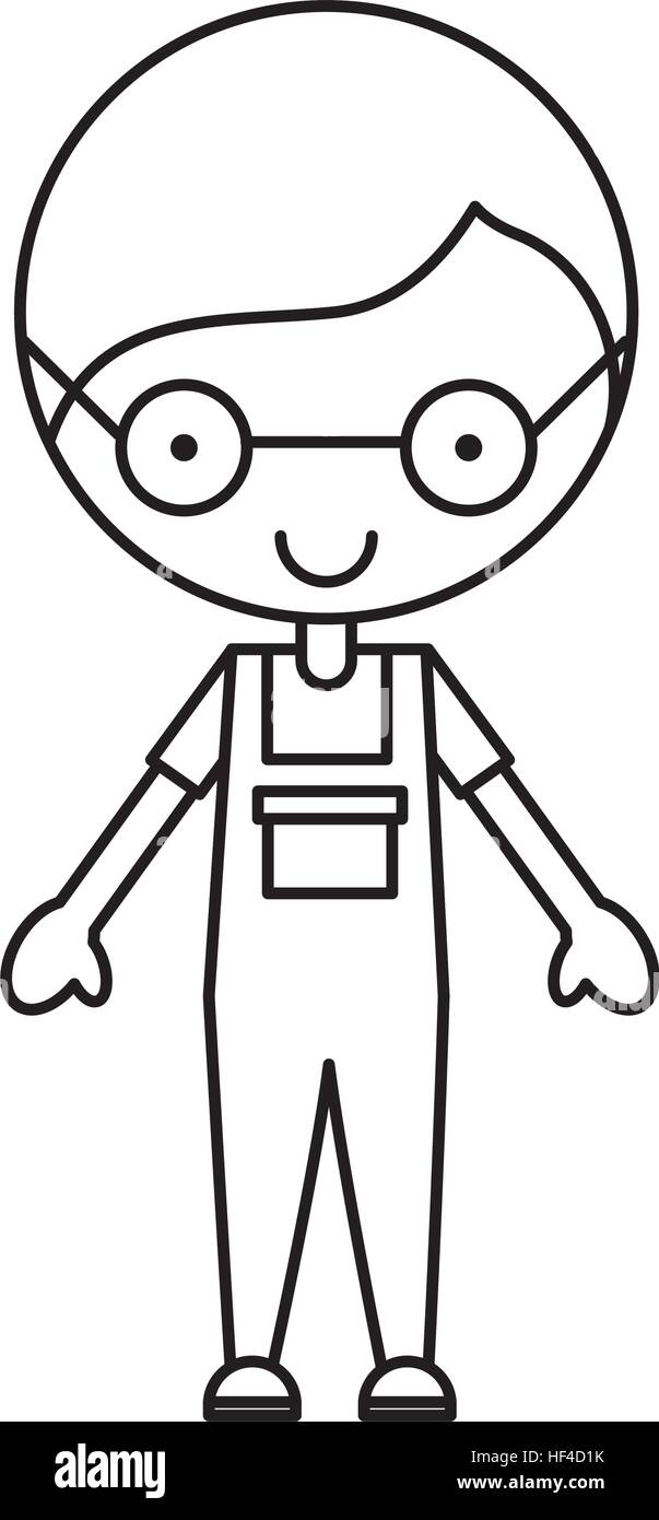 cute little man character vector illustration design Stock Vector Image ...