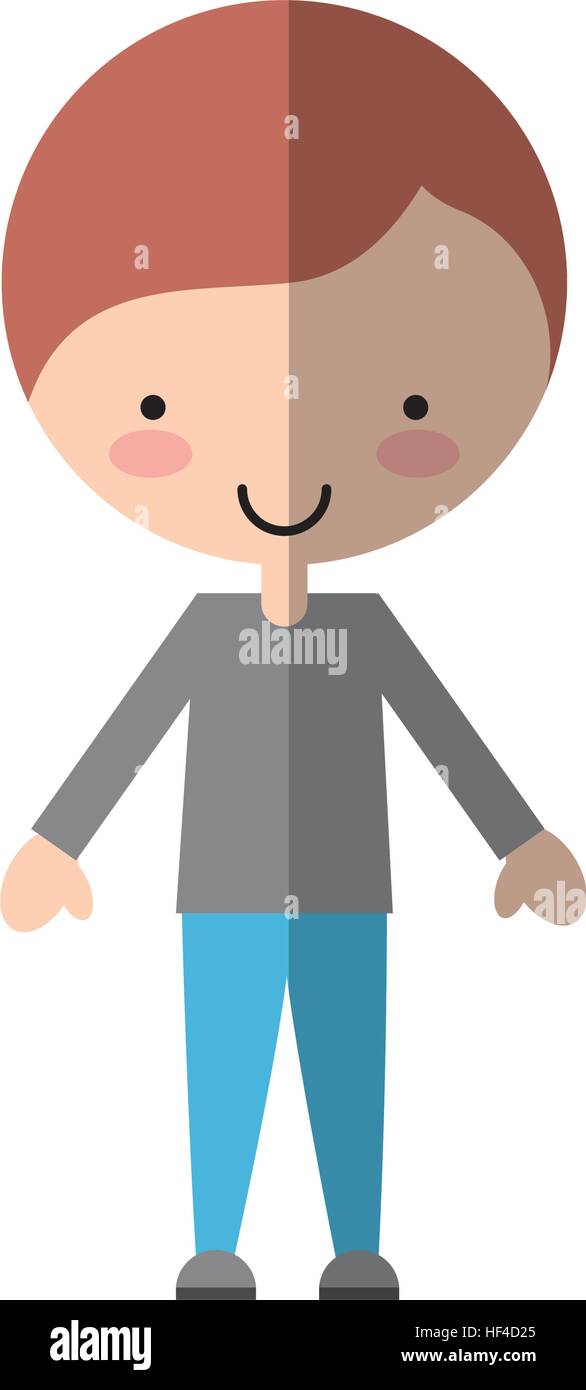 cute little man character vector illustration design Stock Vector Image ...