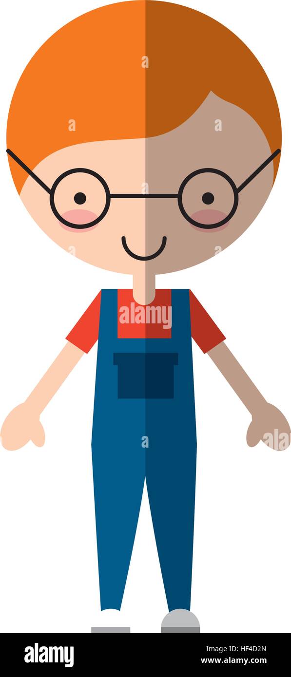 cute little man character vector illustration design Stock Vector Image ...