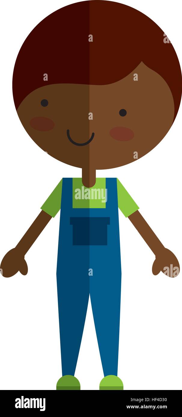 cute little man character vector illustration design Stock Vector Image ...