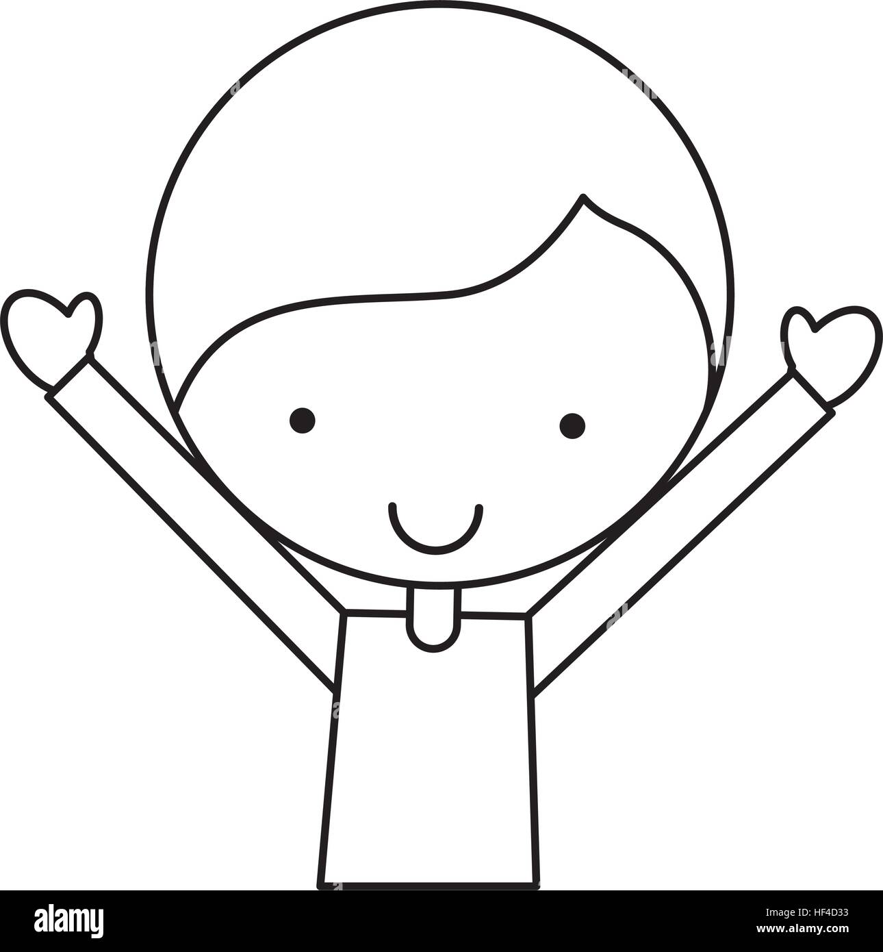 cute little man character vector illustration design Stock Vector Image ...
