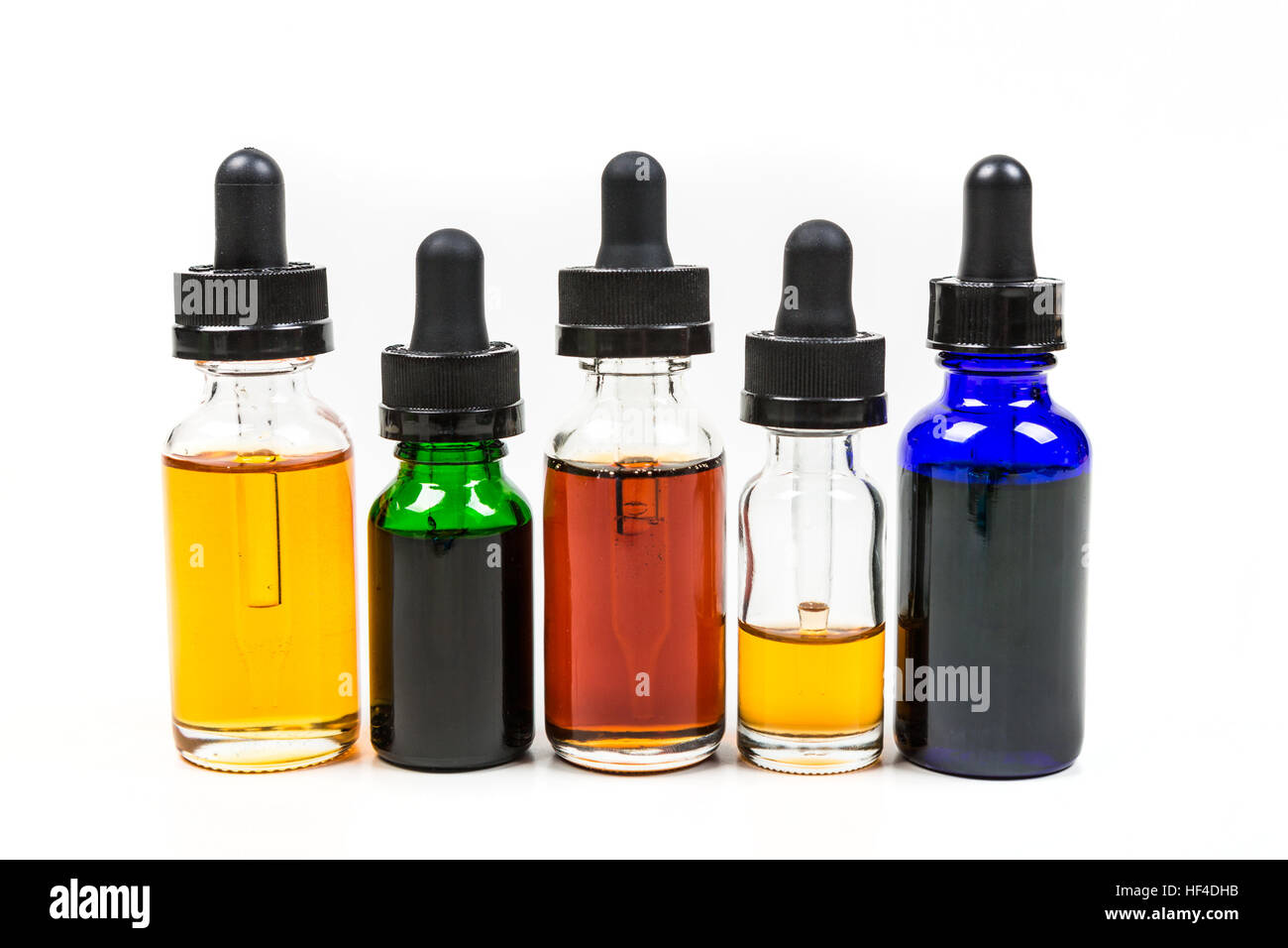 Flavored vape juice isolated on white background Stock Photo - Alamy