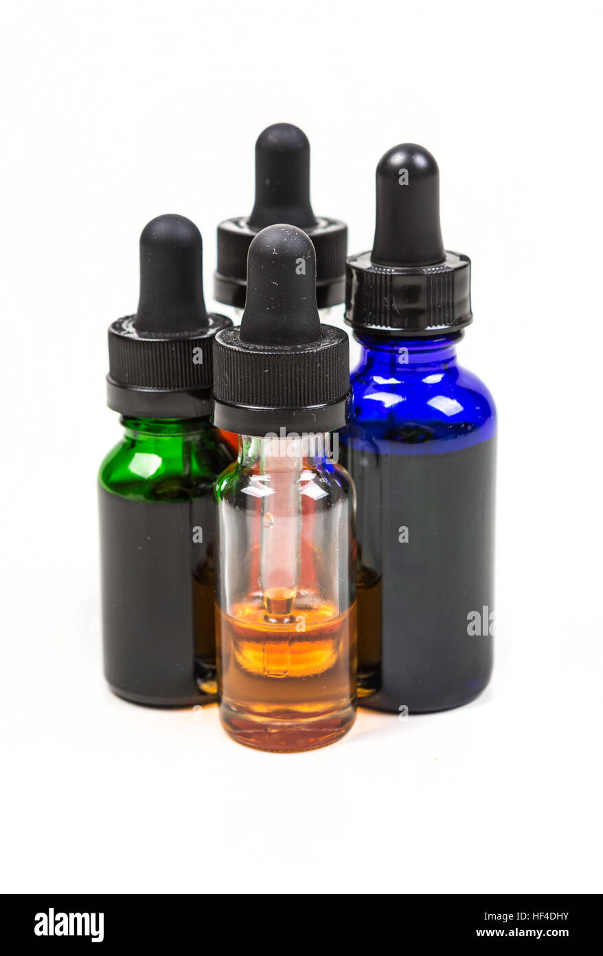 Flavored vape juice isolated on white background Stock Photo - Alamy