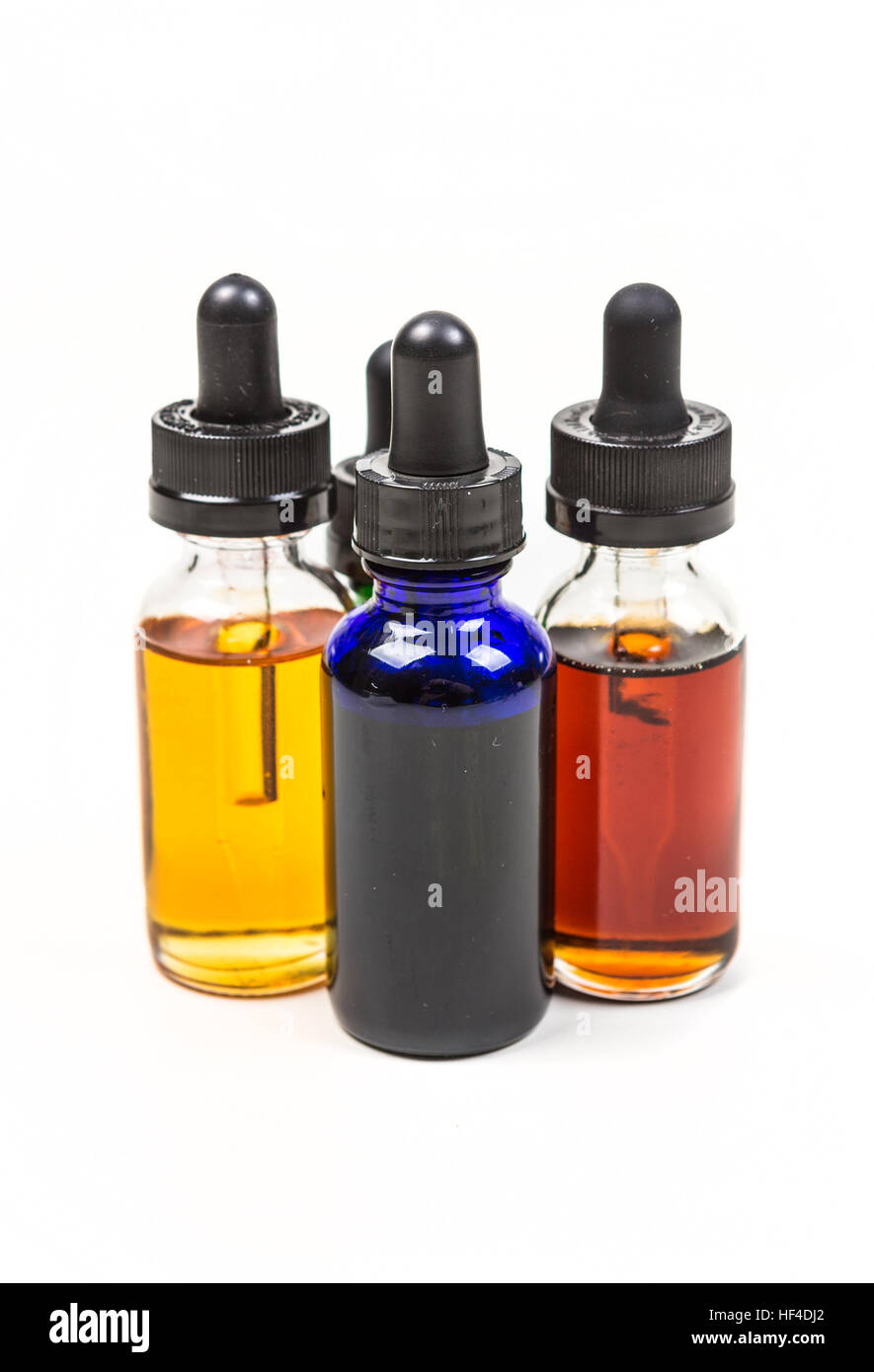 Flavored vape juice isolated on white background Stock Photo - Alamy