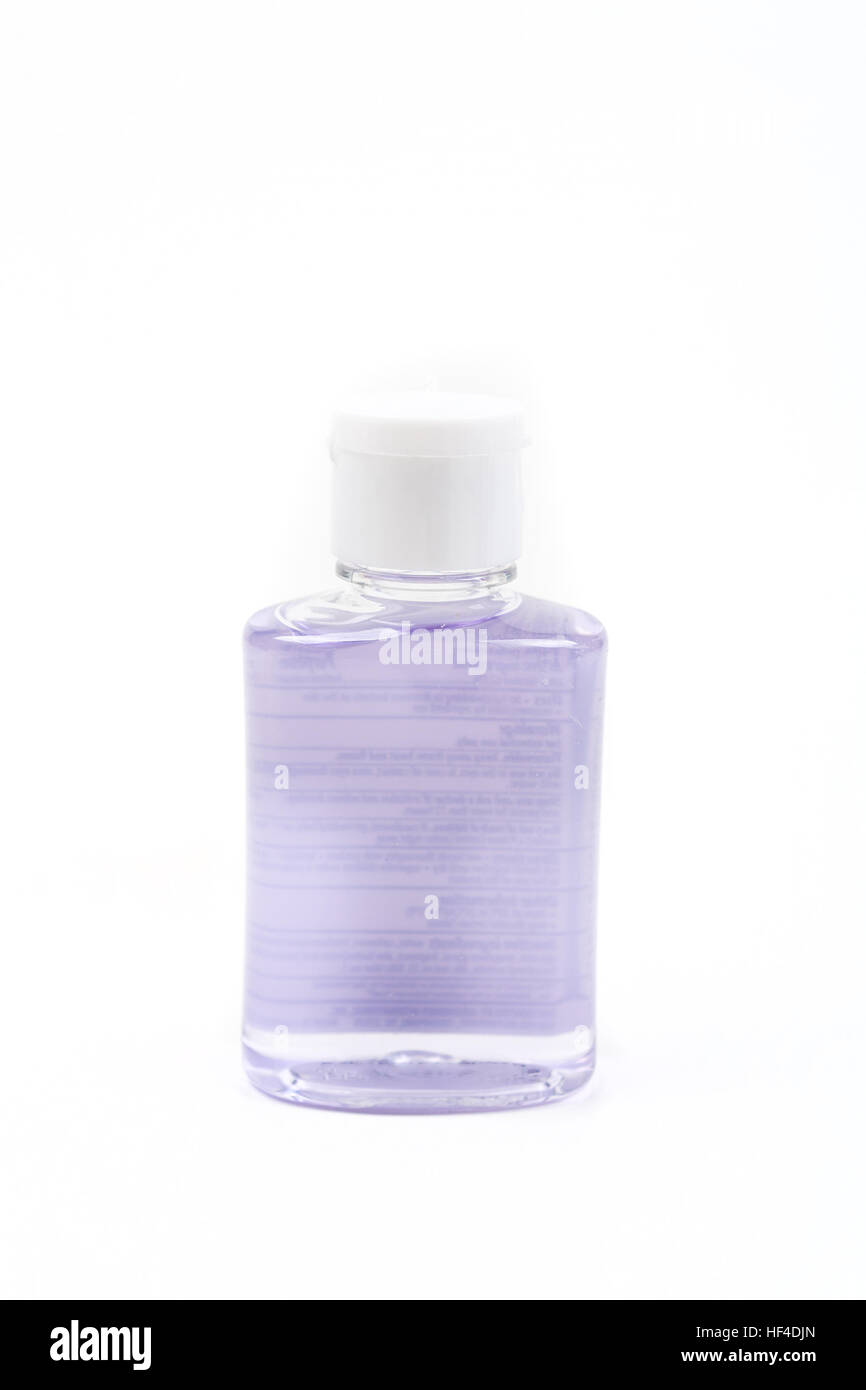 Small container of hand sanitizer isolated on white background Stock ...