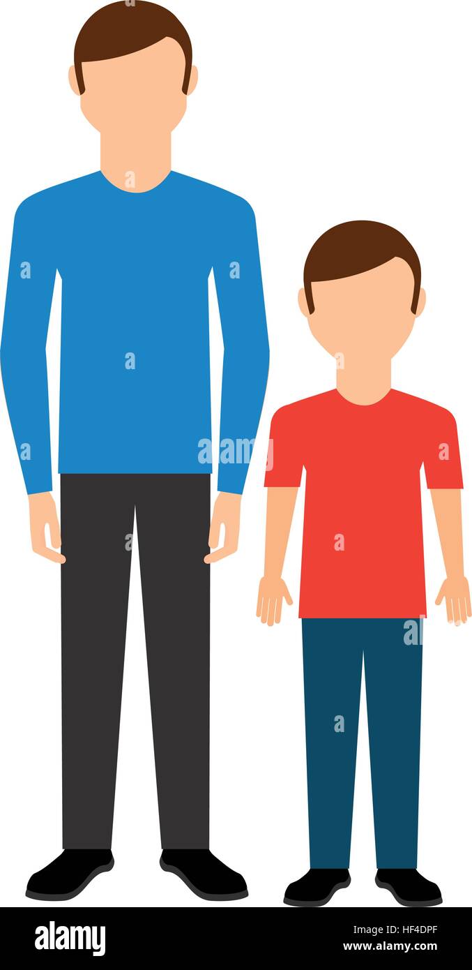 father with son isolated icon vector illustration design Stock Vector ...