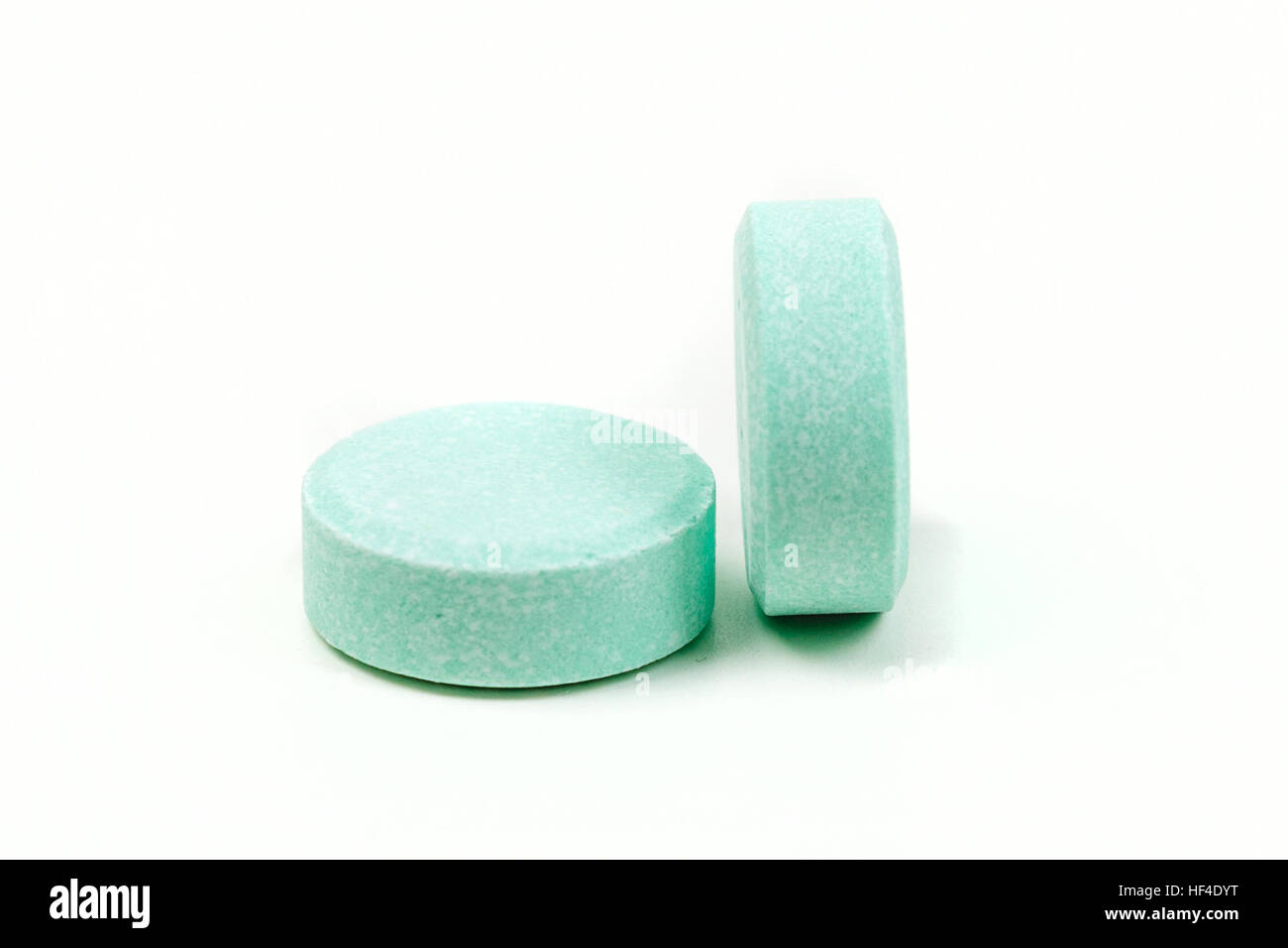 Minty antacid tablets isolated on white background Stock Photo - Alamy