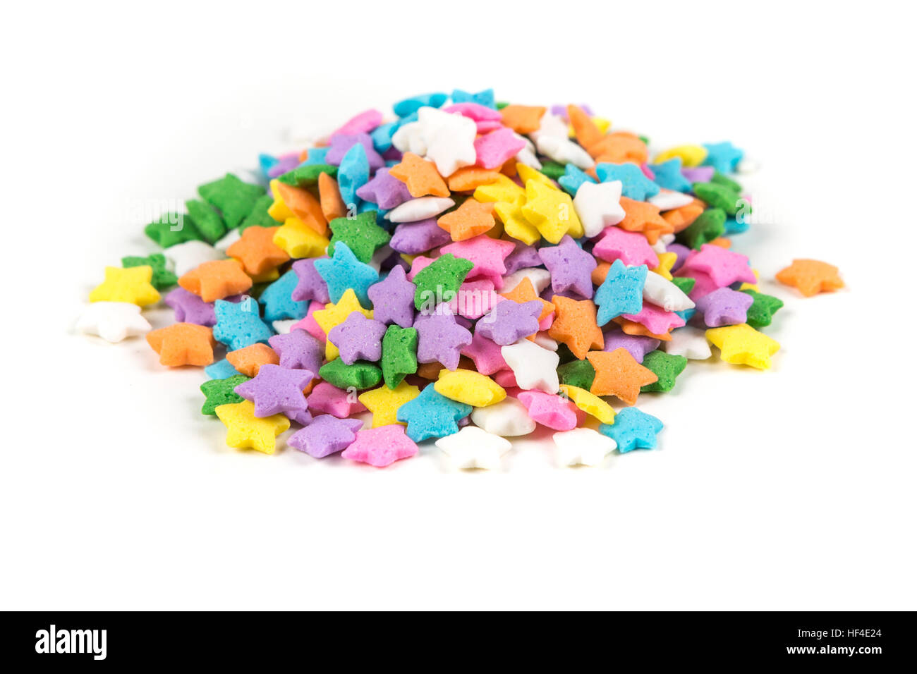 Assorted rainbow colored sprinkles isolated on white background Stock ...