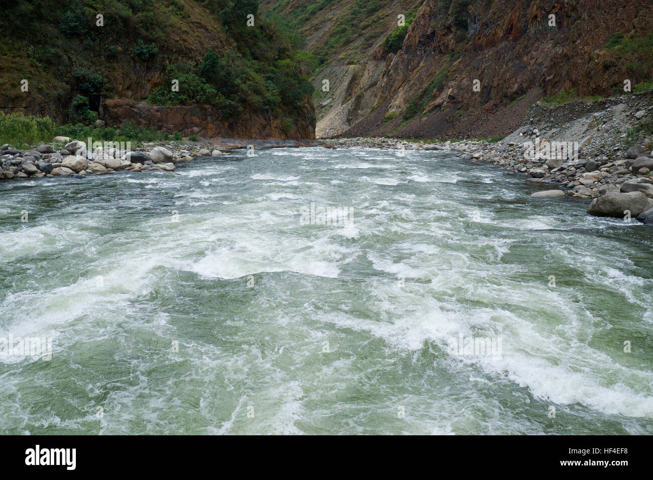Rio Urubamba - Urubamba river, Sacred Valley, Peru, taken from the zip ...