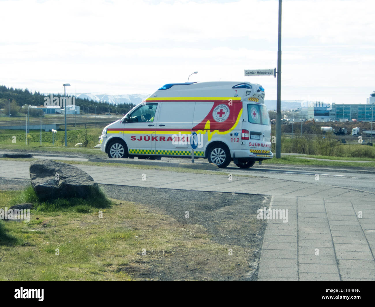 Ambulance in Reykjavik Stock Photo - Alamy