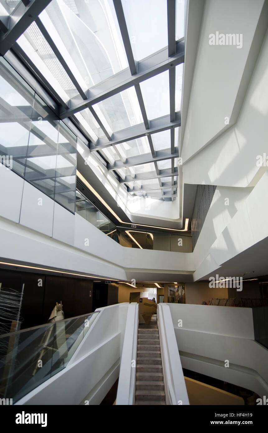 Interior of modern building. Perfect background in light colors Stock ...