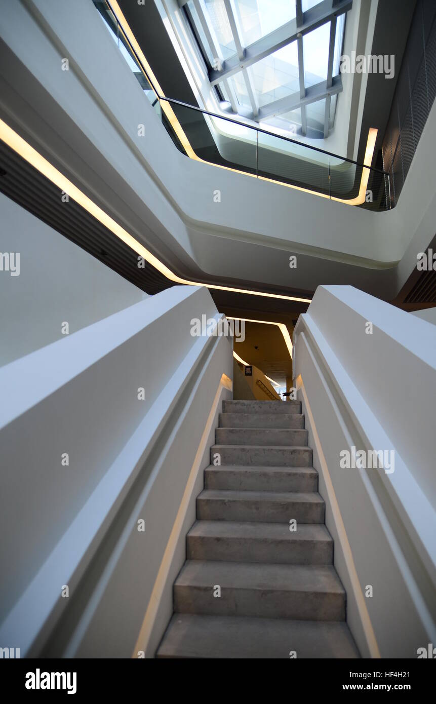 Interior of modern building. Perfect background in light colors Stock ...