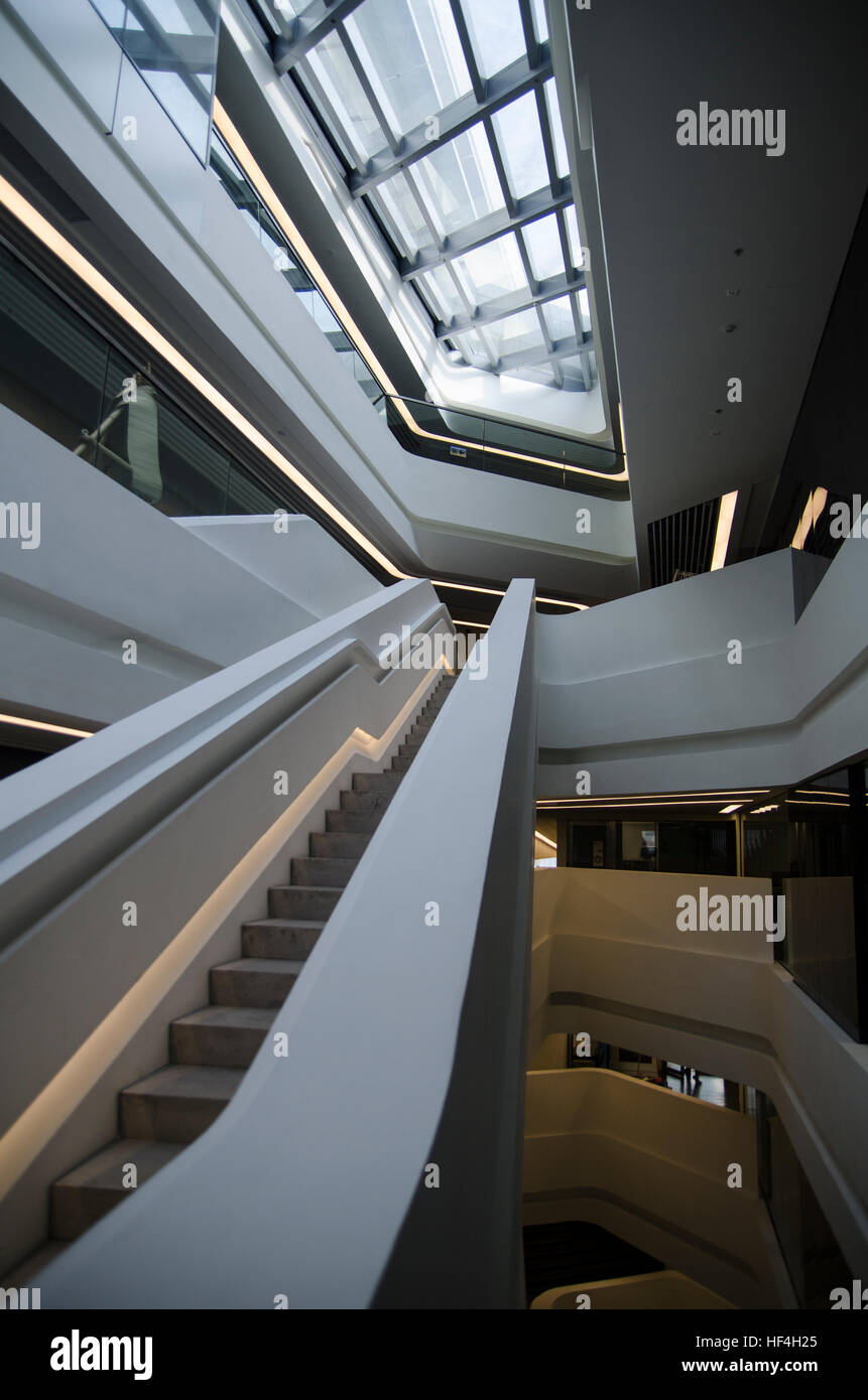 Interior of modern building. Perfect background in light colors Stock ...