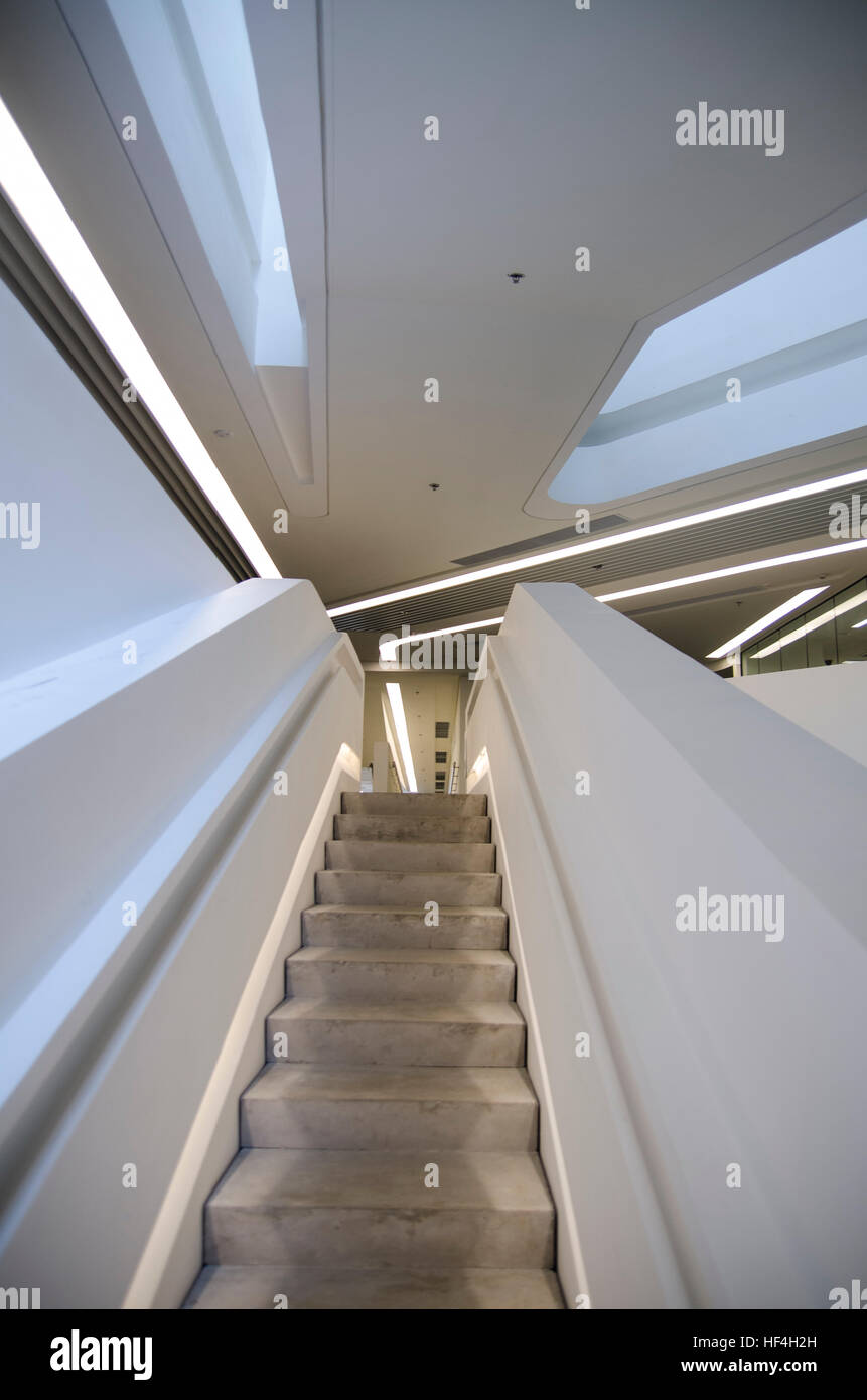 Interior of modern building. Perfect background in light colors Stock ...