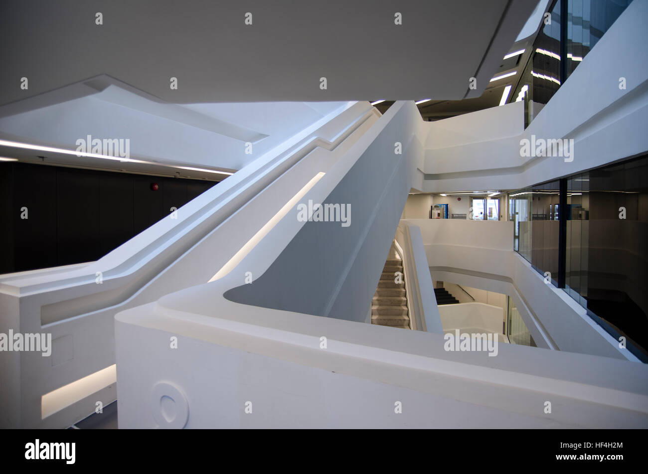 Interior of modern building. Perfect background in light colors Stock ...
