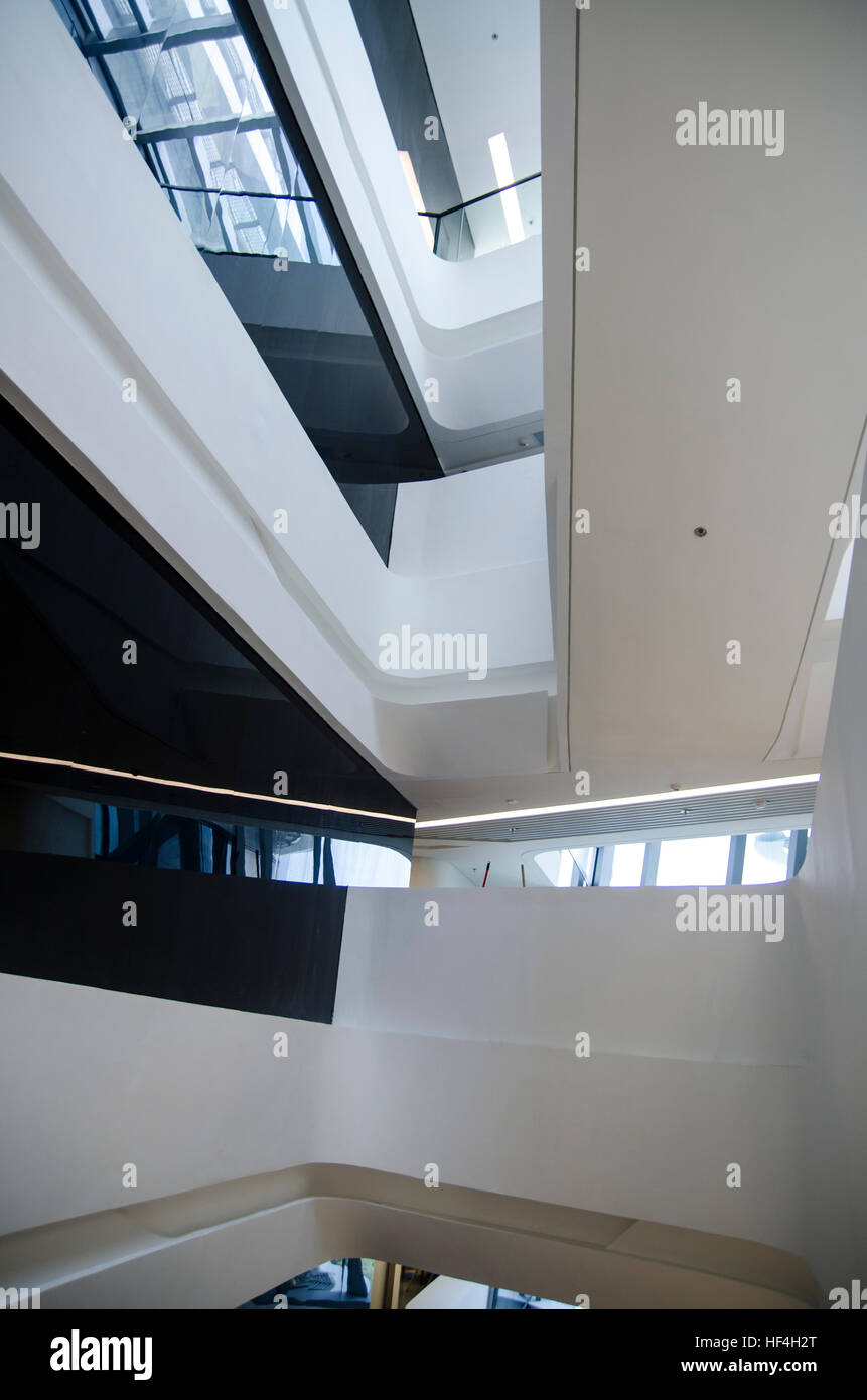 Interior of modern building. Perfect background in light colors Stock ...