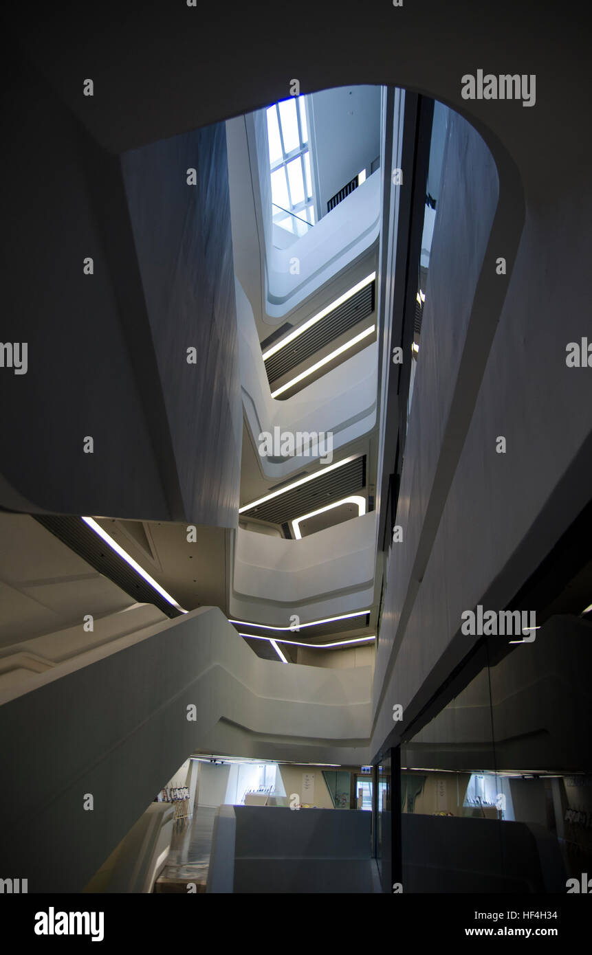 Interior of modern building. Perfect background in light colors Stock ...