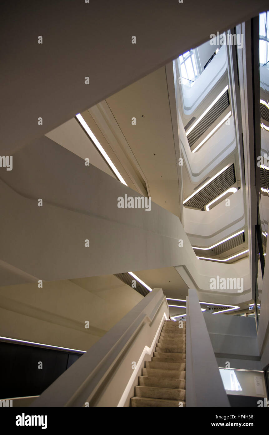 Interior of modern building. Perfect background in light colors Stock ...