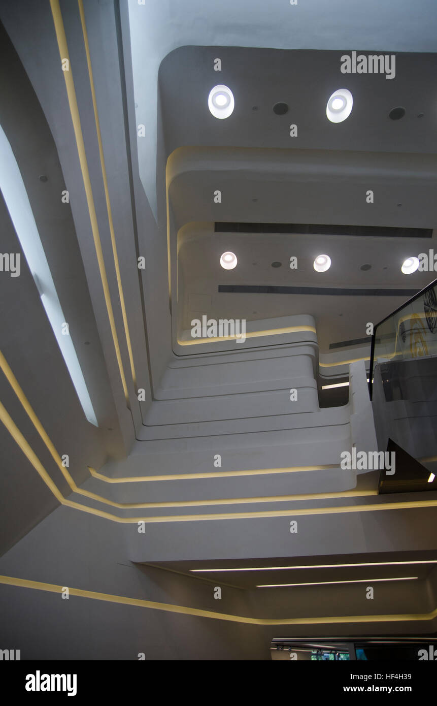 Interior of modern building. Perfect background in light colors Stock ...