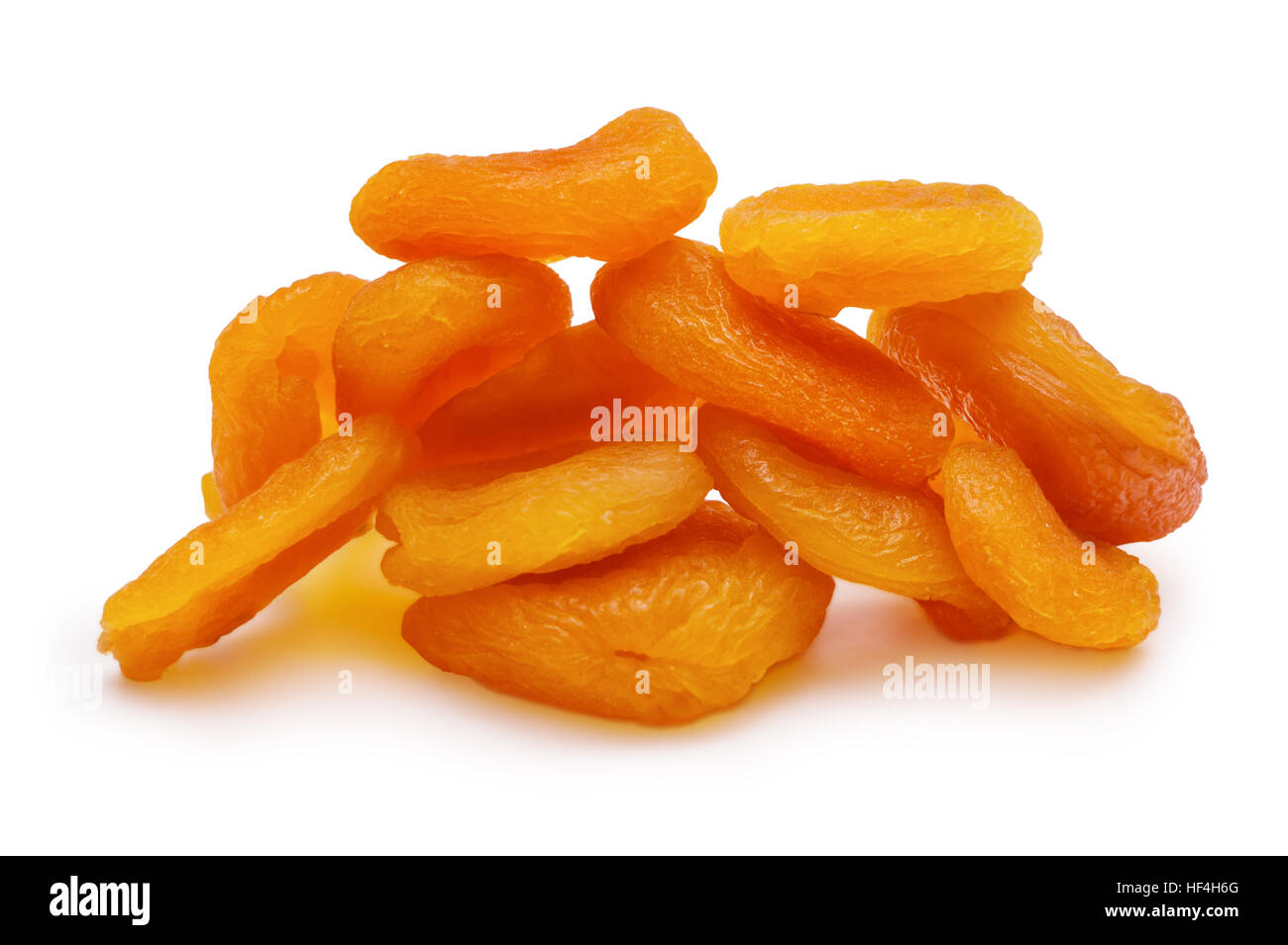 dried apricots close up on a white background Stock Photo - Alamy