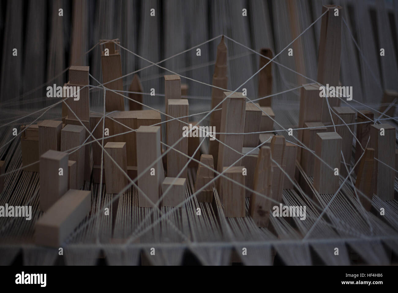 Abstract model of city. Perfect art background Stock Photo - Alamy