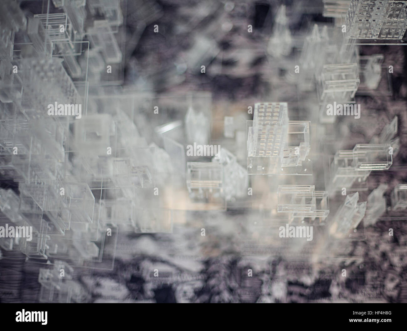 Abstract architectural model of city in China. Student project Stock ...